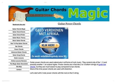 Power Chord Chart Ppt