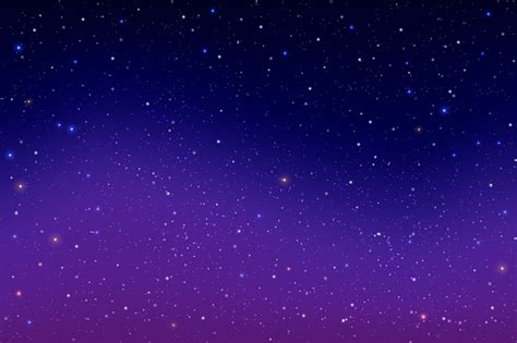 별이 빛나는 밤하늘입니다 진한 파란색 벡터 공간입니다 행성의 우주 빛이 있는 검은색과 보라색 은하 반짝이는 점성술 별자리 겨울 판타지 그라데이션 배경입니다 은하수 벽지입니다