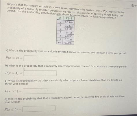 Solved Suppose That The Random Variable X Shown Below