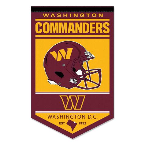 Washington Commanders History Heritage Logo Banner State Street Products