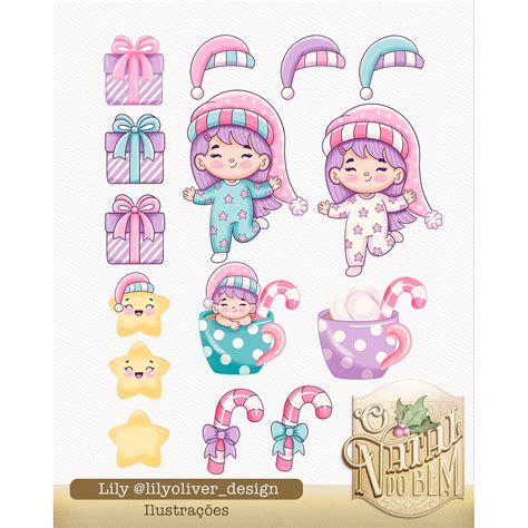 Kit Digital Natal Lilly Oliver