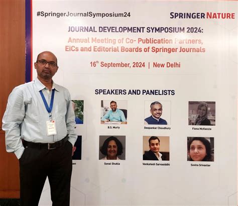 Dr Niranjan K Ray On Linkedin Springerjournalsymposium24 Kiit