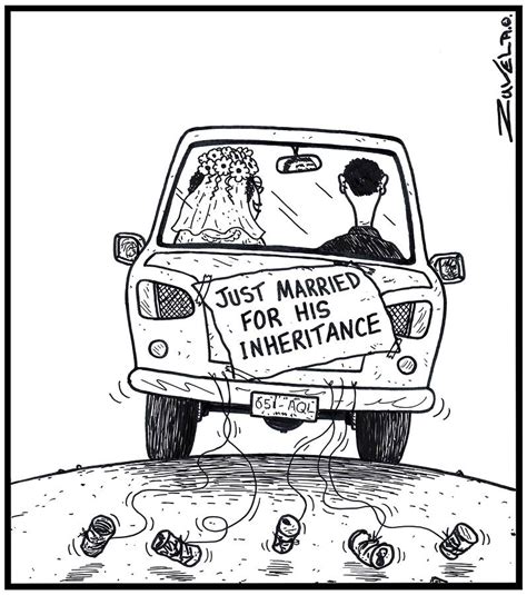 Just Married For His Inheritance Drawing By Tony Zuvela Fine Art America