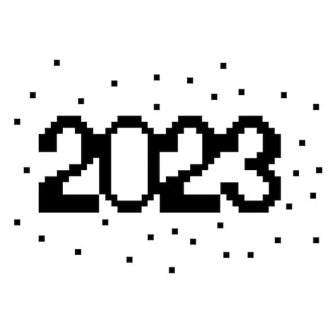 Premium Vector Pixel 2023 Black Symbols 2023 Logo Isolated Vector