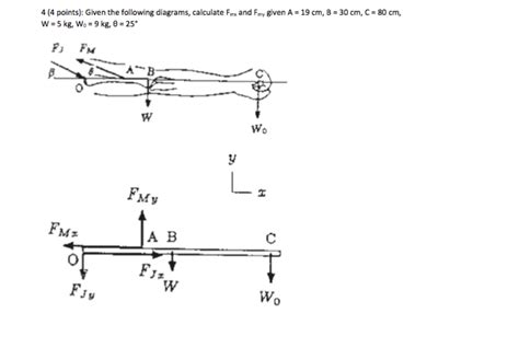 solved 4 4 points given the following diagrams calculate