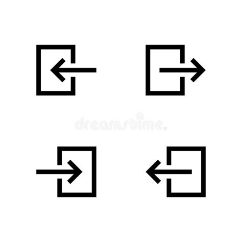 Login And Logout Icon In Generic Style Enter And Exit Door Sign Symbol