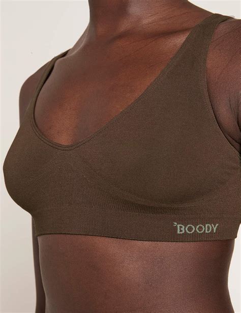 Seamfree Crop Bra Clove Bamboo Bras Boody Au