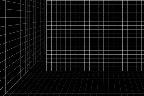 3d 와이어 프레임 격자 방 배경 무료 벡터