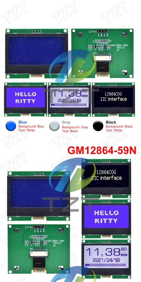 Tzt 12864 Iic Lcd Module 128x64 I2c St7567s Cog Graphic Display Screen