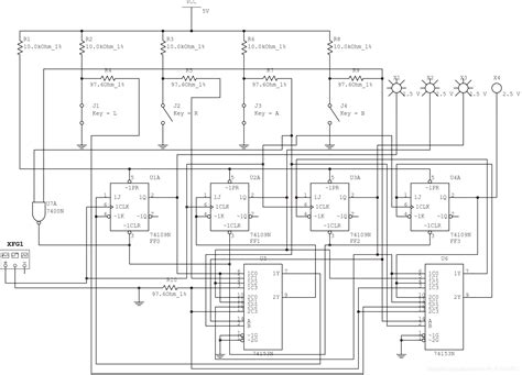 试用d触发器和4选1数据选择器74153设计一个双向4位移位寄存器 具体要求见下表a、b为控制端 左移串行输入信号为l 右移串行输入