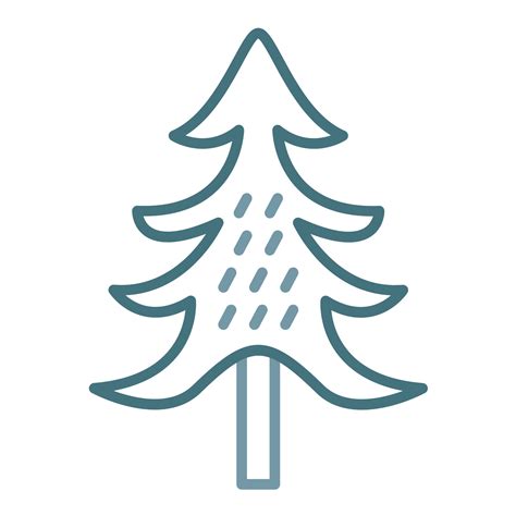 Evergreen Tree Line Two Color Icon 16867370 Vector Art At Vecteezy