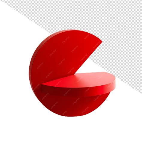 Premium Psd Floating Pie Chart Airborne Data Visualization 3part Pie