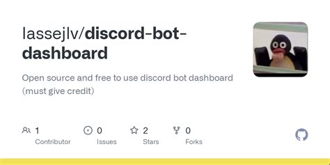 Github Lassejlvdiscord Bot Dashboard Open Source And Free To Use