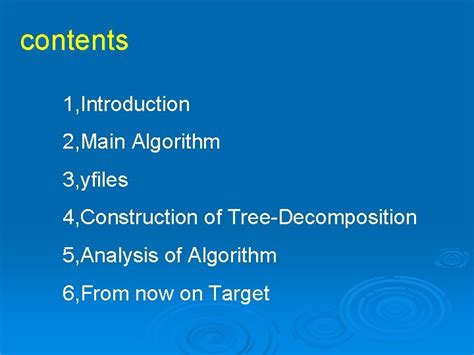 Contents 1 Introduction 2 Main Algorithm 3 Yfiles