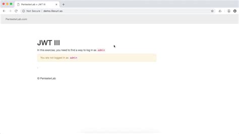 Pentesterlab Video Jwt Iii Exploitation