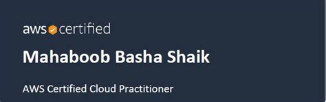 Mahaboob Basha Shaik On Linkedin Awscertification Aws 11 Comments