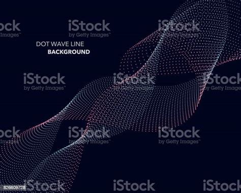 우아한 추상적인 벡터 도트 웨이브 라인 미래 스타일 배경 템플릿 0명에 대한 스톡 벡터 아트 및 기타 이미지 0명 곡선 그라데이션 Istock