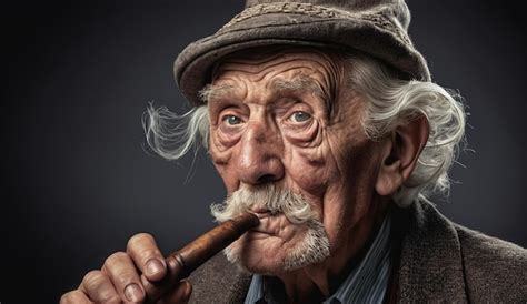 Premium Photo Portrait Of A Senior Old Man Closeup Elderly Man