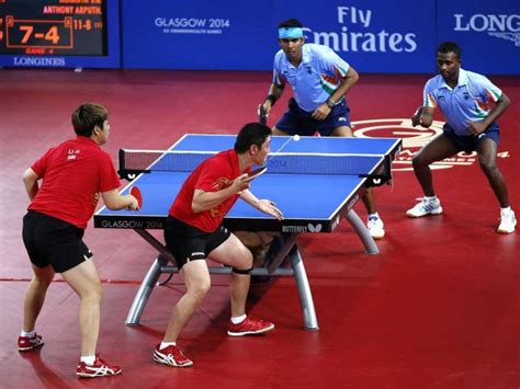 2014 Commonwealth Games Sharath Kamal Anthony Amalraj Claim Silver In