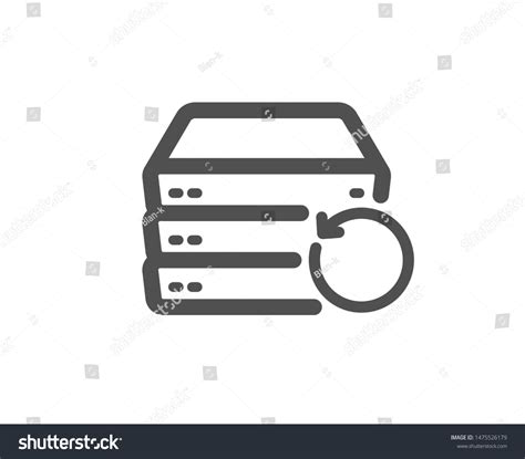 Backup Data Sign Recovery Server Icon Stock Vector Royalty Free Shutterstock