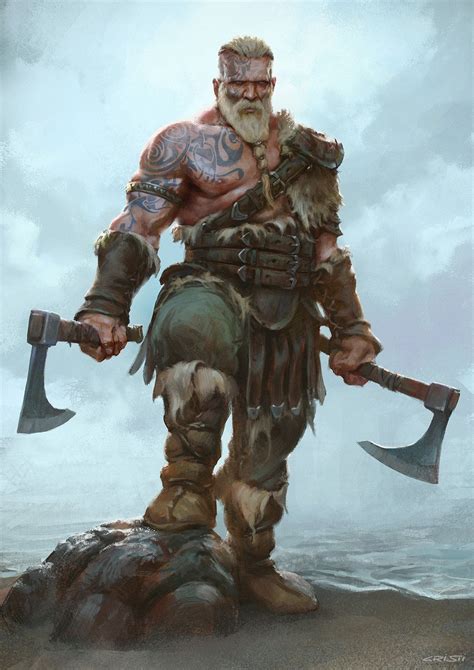 Berserker Viking Warrior Character Portraits Fantasy Warrior