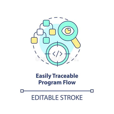 Easily Traceable Program Flow Concept Icon Stock Vector Illustration Of Language Technology