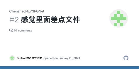 Issue Chenzhaonju Sfgnet Github