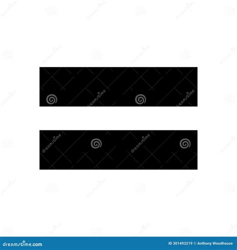 Monochrome Vector Graphic Of An Equals Sign This Could Be Used In The Teaching Of Maths At