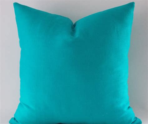 Turquoise Linen Pillow Cover Cushion Cover Decorative Throw Pillow