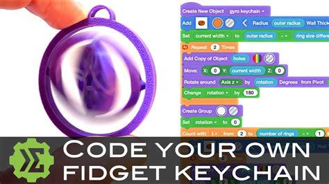 Code A Spinning Fidget Keychain Using Tinkercad Codeblocks Youtube