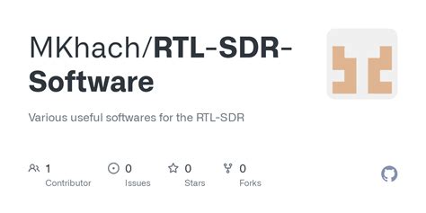 github mkhach rtl sdr software various useful softwares for the rtl sdr