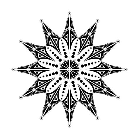 Abstract Geometric Indian Round Ornament Vector Illustration 20710541