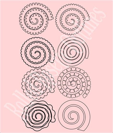 Printable Rolled Paper Flower Template