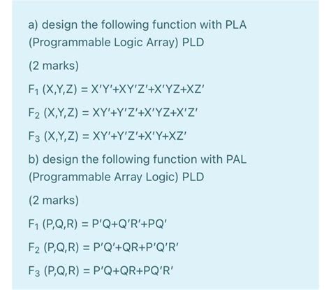 Solved A Design The Following Function With Pla
