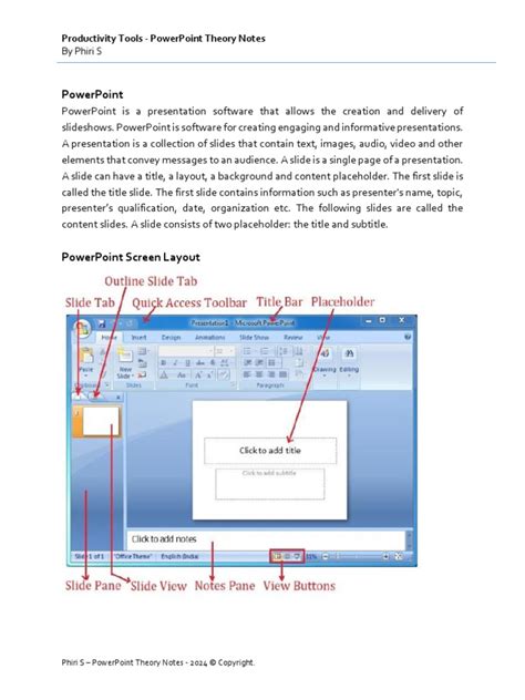 Powepoint Theory Notes Shephat Pdf Microsoft Power Point