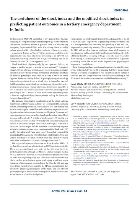 Pdf The Usefulness Of The Shock Index And The Modified Shock Index In Pdf The Usefulness Of The Shock Index And The Modified Shock Index In