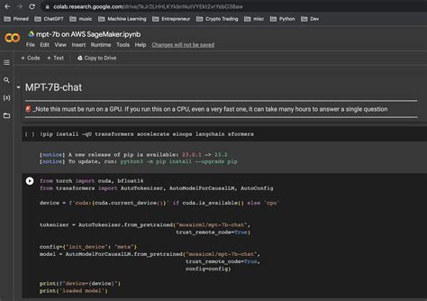 Running MosaicML S MPT B A ChatGPT Competitor On AWS SageMaker Redgeoff