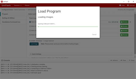 Iwr1443boost Uniflash Com Loading Error Sensors Forum Sensors Ti