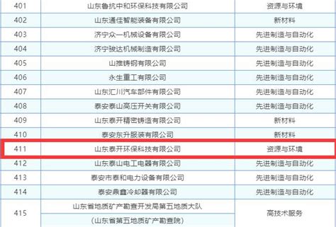 喜讯丨公司荣获首批山东省科技小巨人企业！ 山东泰开环保科技有限公司【网站】