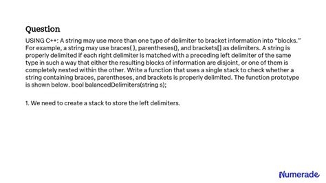 Solved Using C A String May Use More Than One Type Of Delimiter To