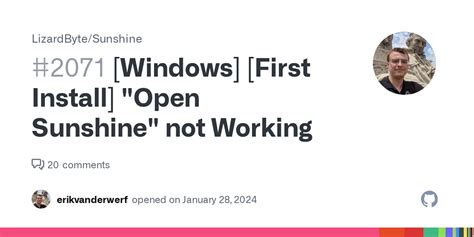 Windows First Install Open Sunshine Not Working · Issue 2071