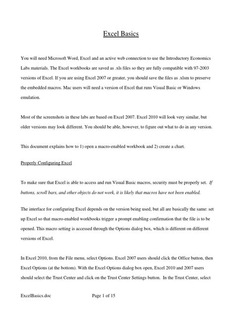 Excel Bassic Pdf Microsoft Excel Computing