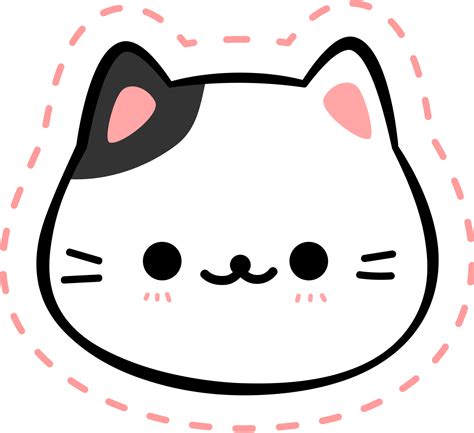 Cute Kitty Cat Head Cartoon Element 9973920 Png