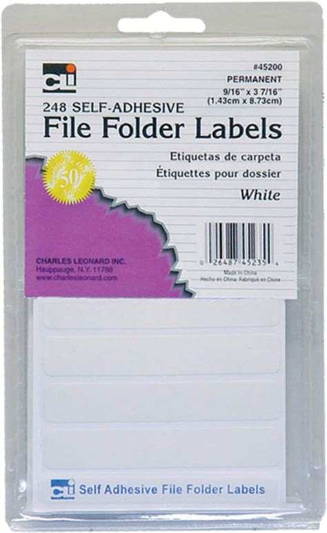 Avery File Folder Labels On 4 X 6 Sheets Removable Adhesive White 2 3 X 3 7