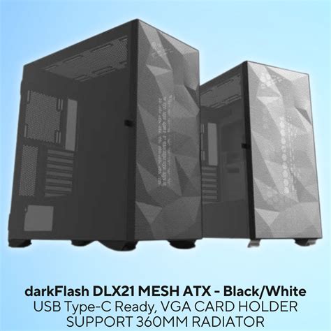 Darkflash Dlx21 Mesh Atx Black Gaming Case Quadra Computer