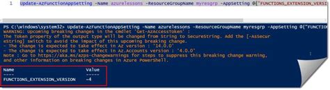 Functionsextensionversion Azure Lessons