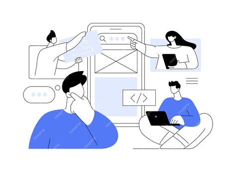 Premium Vector Web Application Design Abstract Concept Vector Illustration