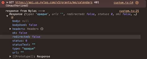 grant me calendar throwing 401 unauthorised question and answers nylas community