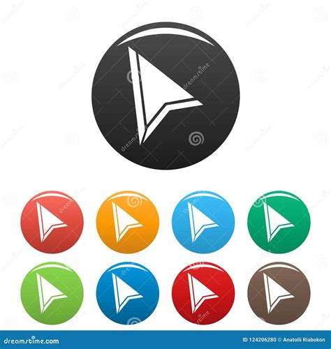 Cursor Mouse Element Icons Set Color Stock Illustration Illustration Of Button Modern 124206280