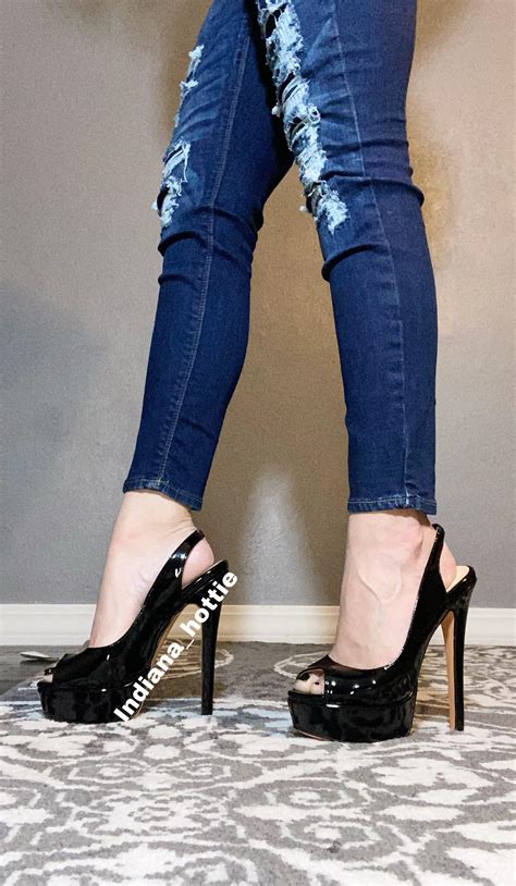 Black Peep Toe Heels Rhighheels